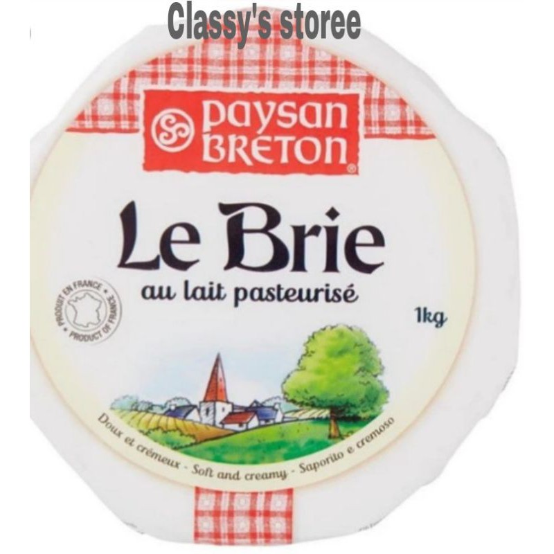 Jual brie cheese slice paysan breton 180-200 gr/cheese cut/soft cheese ...