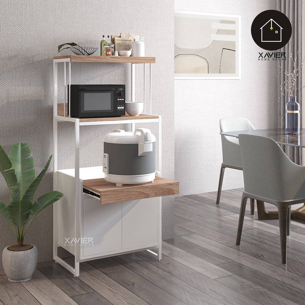 Jual Rak Dapur Multifungsi Modern 3 Susun + Lemari / Rak Oven Microwave ...