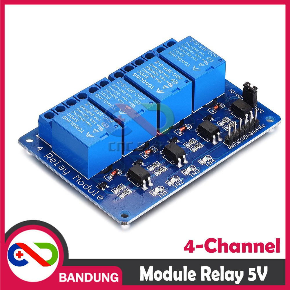 Jual RELAY 5V 4 CHANNEL OUTPUT 250VAC 30VDC 10A WITH OPTOCUPLER MODUL ...