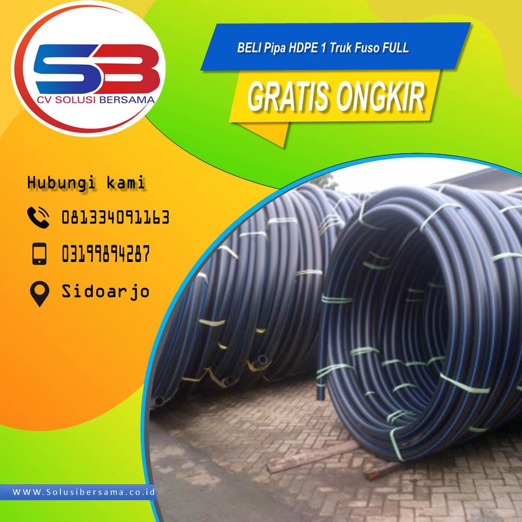 Jual Pipa HDPE ukuran 63mm (2") PN 10 Langgeng/rucika MURAH 1 Rol = 100 meter | Shopee Indonesia