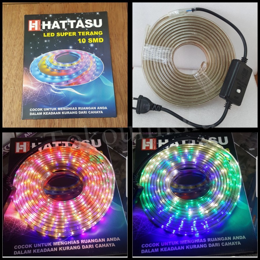 Jual LAMPU LED STRIP WARNA-WARNI/RGB | Shopee Indonesia