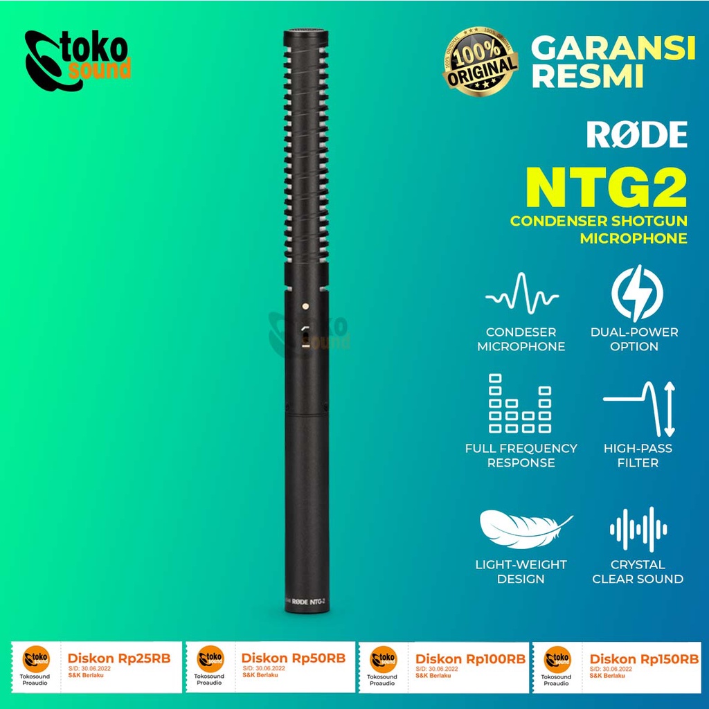 Jual Rode NTG2 NTG 2 Dual Power Shotgun Microphone | Shopee Indonesia
