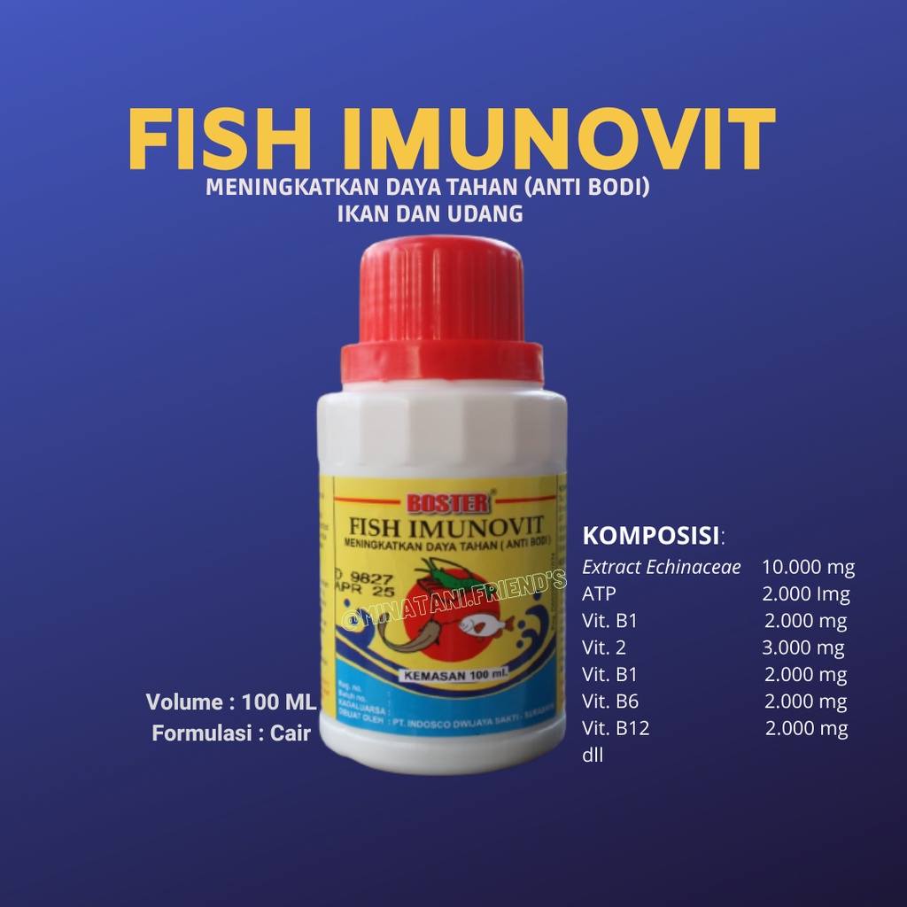 Jual Fish Imunovit 100 ML / Meningkatkan Daya Tahan (Anti Bodi) Ikan dan udang | Shopee Indonesia