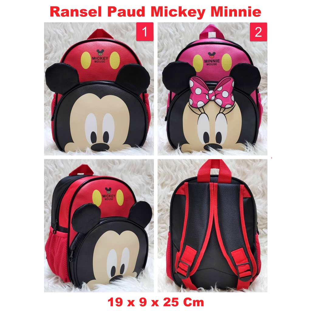 Jual Tas Ransel Sekolah anak Paud playgroup Mickey minnie mouse miki ...