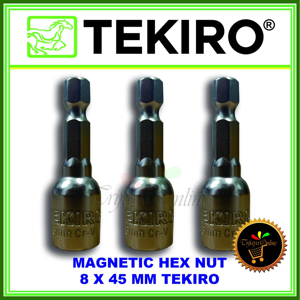 Jual KUNCI ROOFING / MATA OBENG / MAGNETIC HEX NUT 8 X 45 MM TEKIRO | Shopee Indonesia
