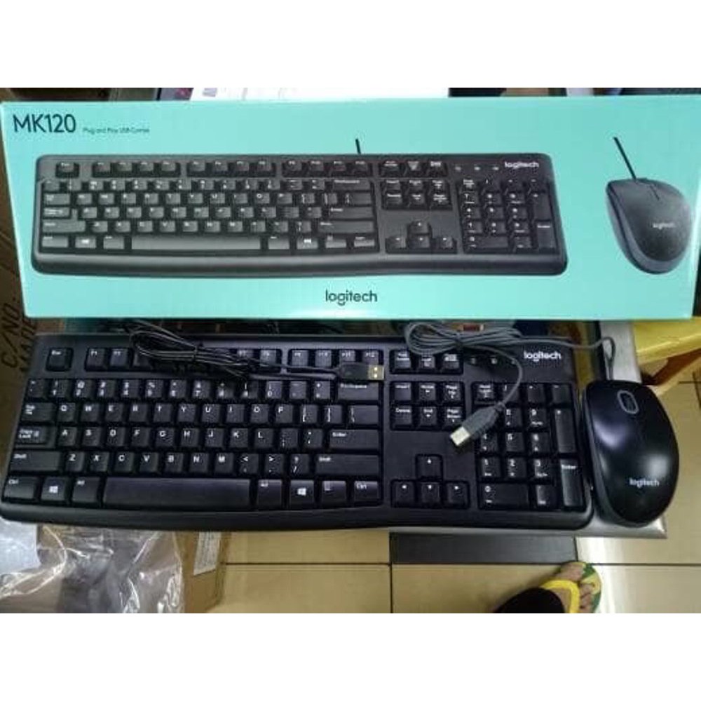 Jual Logitech MK120 Keyboard & Mouse Combo USB | Shopee Indonesia