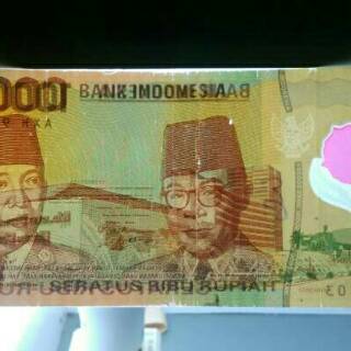 Jual Asli VF 100000 Rupiah 1999 polimer Rp 100.000 polymer uang kuno ...