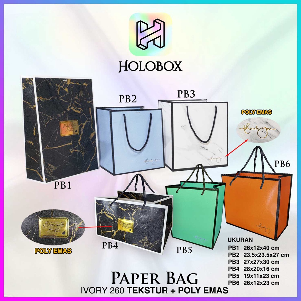 Jual Paper Bag Kado Aesthetic / Paper Bag Jumbo / Gift Bag / PB1 ...