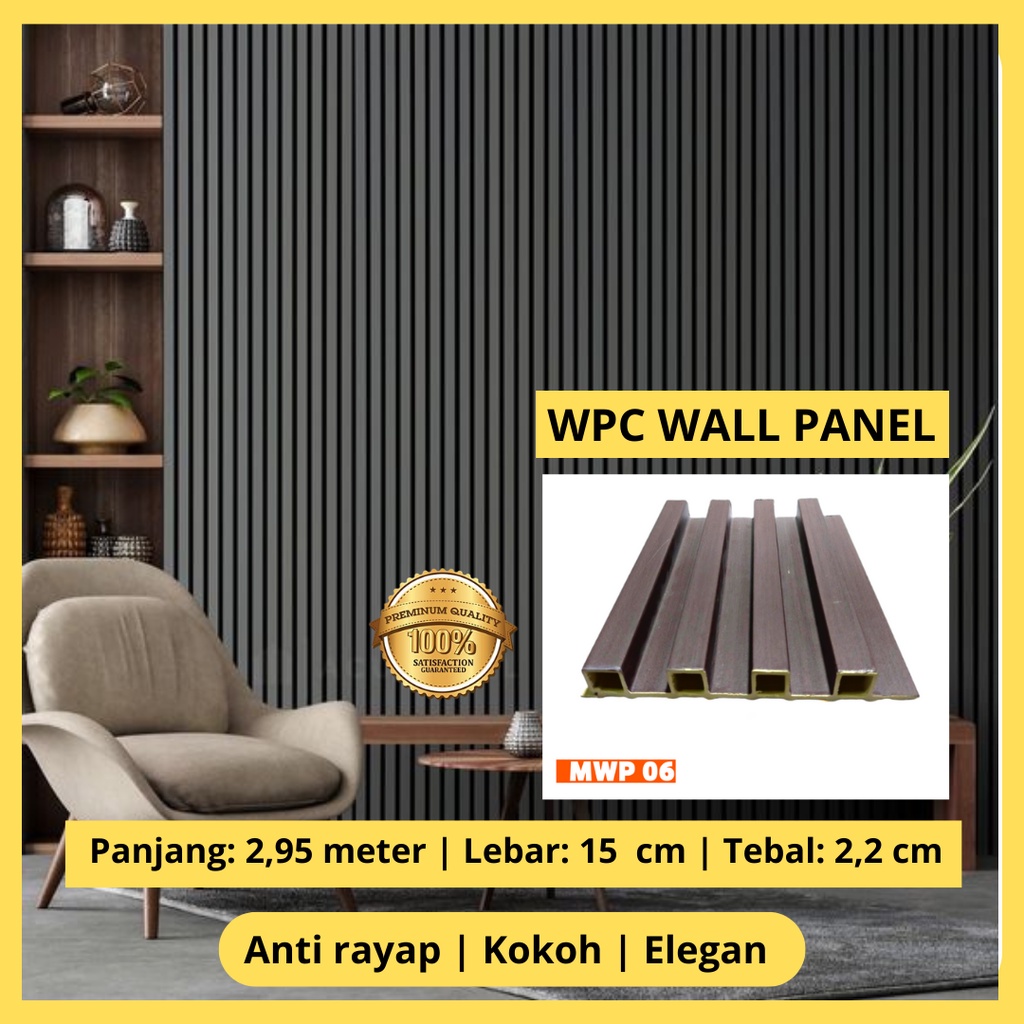 Jual WPC Wall Panel Wood MWP.06 Modern Dekorasi Interior Dinding ...
