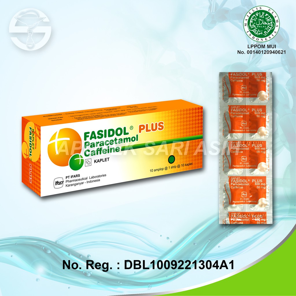 Jual FASIDOL PLUS kaplet Ifars STRIP isi 10 Paracetamol Caffeine ...