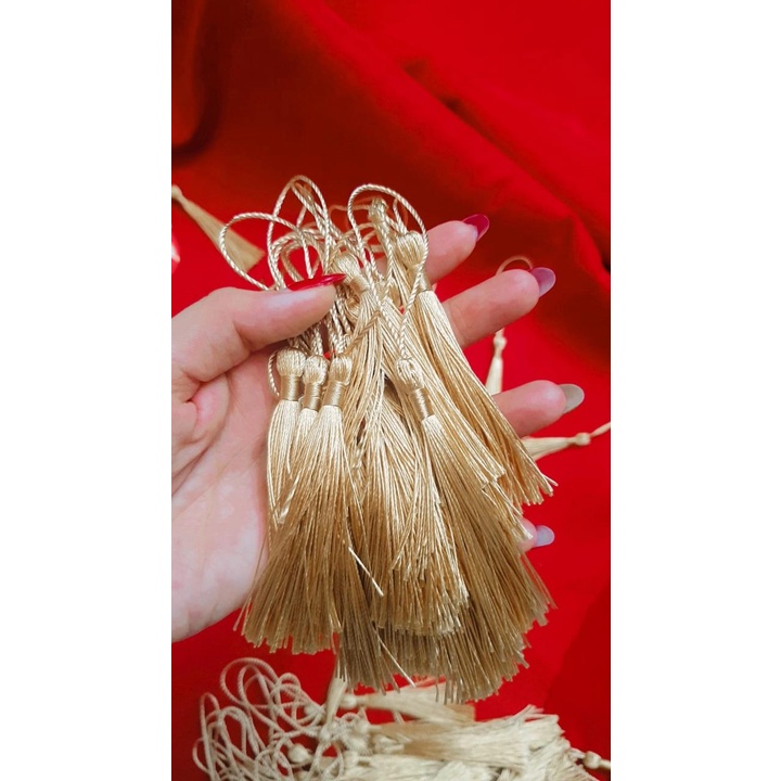 Jual TALI RUMBAI GOLD / TASSEL GOLD HIASAN HANGTAG | Shopee Indonesia