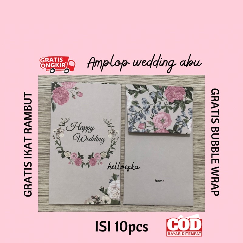 Jual Amplop Wedding / Amplop Kondangan Isi 10pcs | MINIMAL ORDER 2 Pack ...