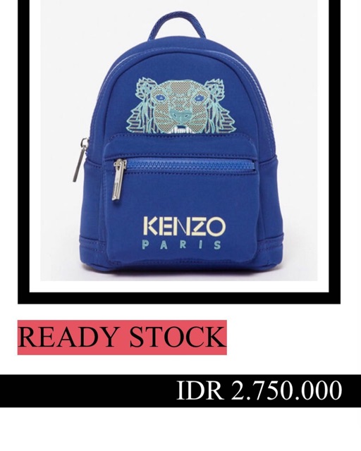 Jual Kenzo Mini Neoprene Tiger Backpack | Shopee Indonesia
