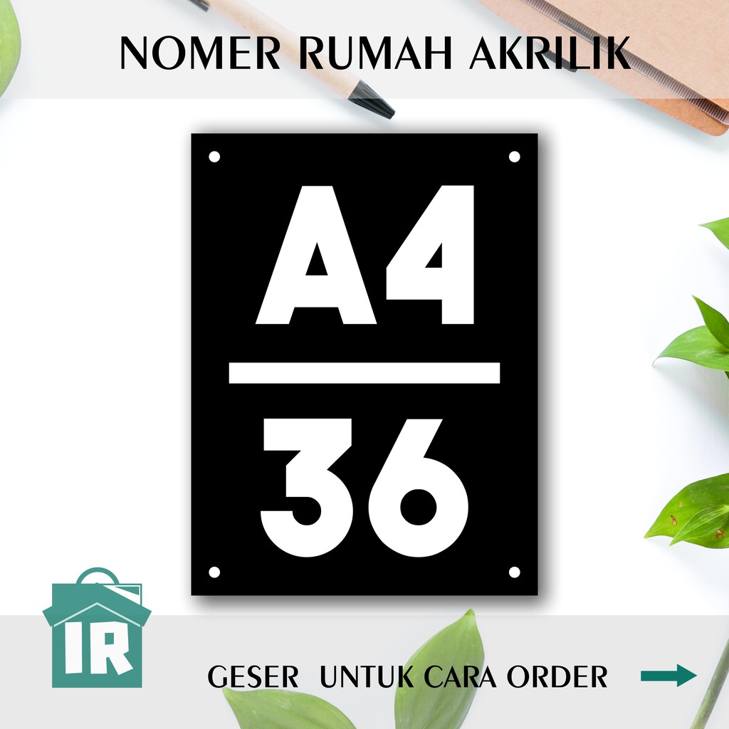 Jual (N7) NOMOR RUMAH BAHAN ACRYLIC / AKRILIK DUA BARIS - 2 mm UKURAN ...