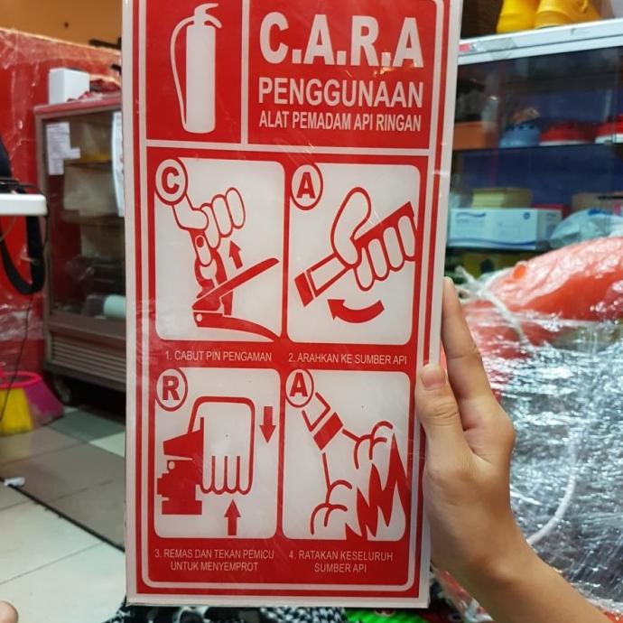 Jual Gratis Ongkir !!! Sign Stiker Cara Menggunakan Apar / Sticker Cara ...