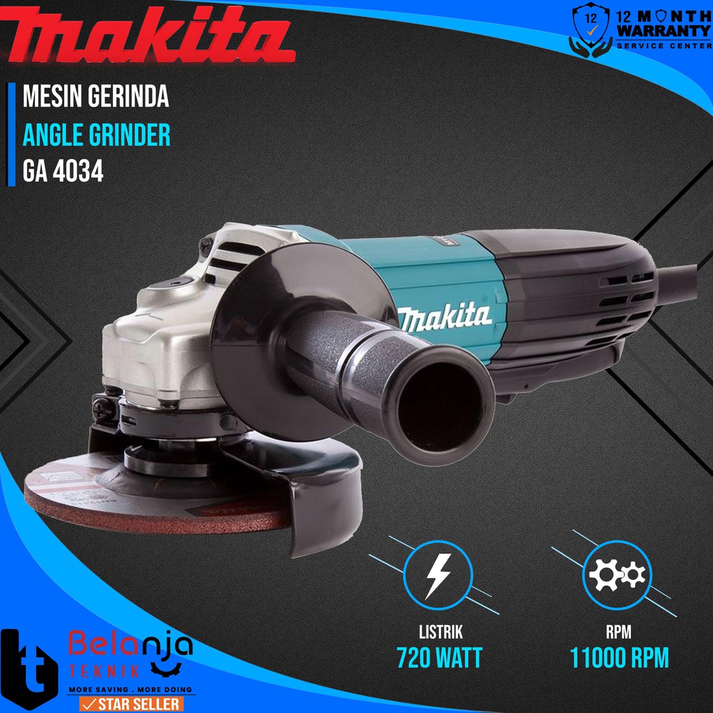 Jual Makita Mesin Gerinda Tangan GA 4034 4 Inch 720 Watt GA4034 ...
