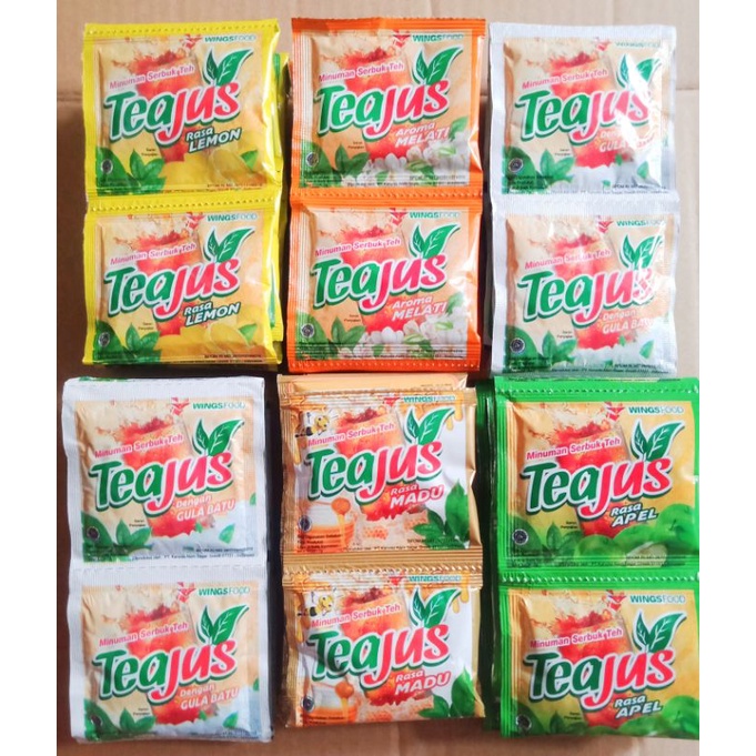 Jual TEAJUS MINUMAN BUBUK INSTAN RENCENG 10PCS | Shopee Indonesia
