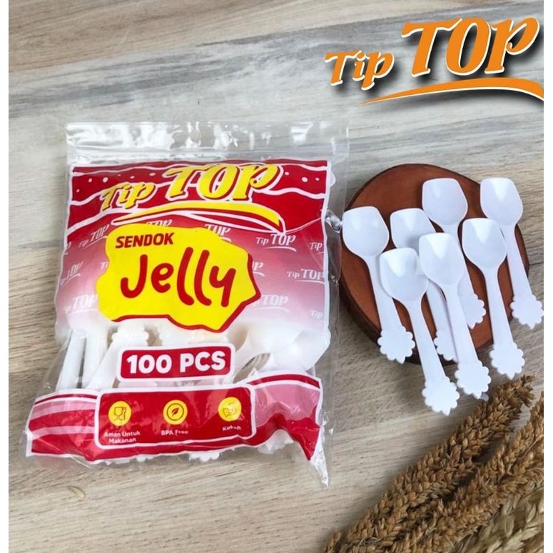 Jual sendok jelly putih isi 100bj | Shopee Indonesia
