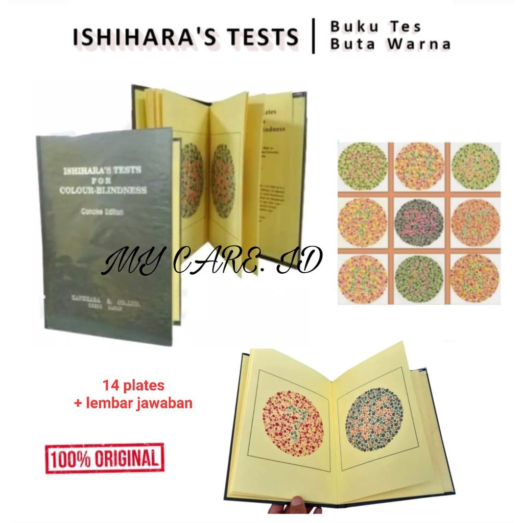 Jual LynCare Buku ISHIHARA - BUKU TEST BUTA WARNA - 14 PLATES ...
