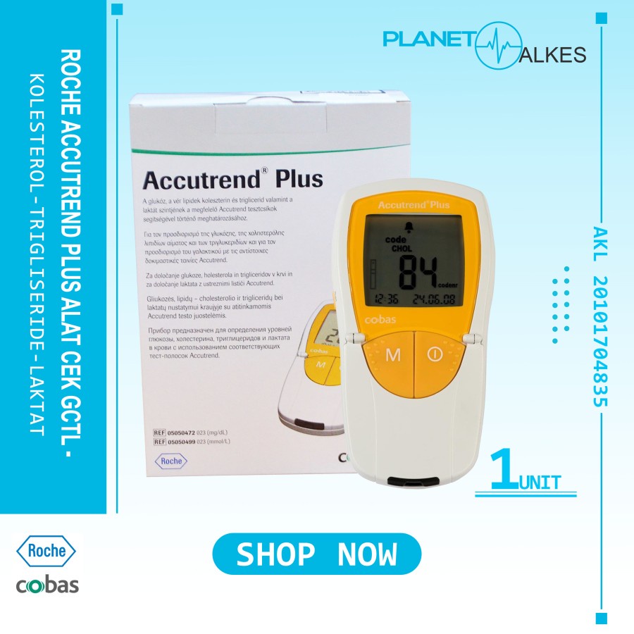 Jual ROCHE COBAS Alat Accutrend Plus GCTL Kolesterol TG Trigliseride ...