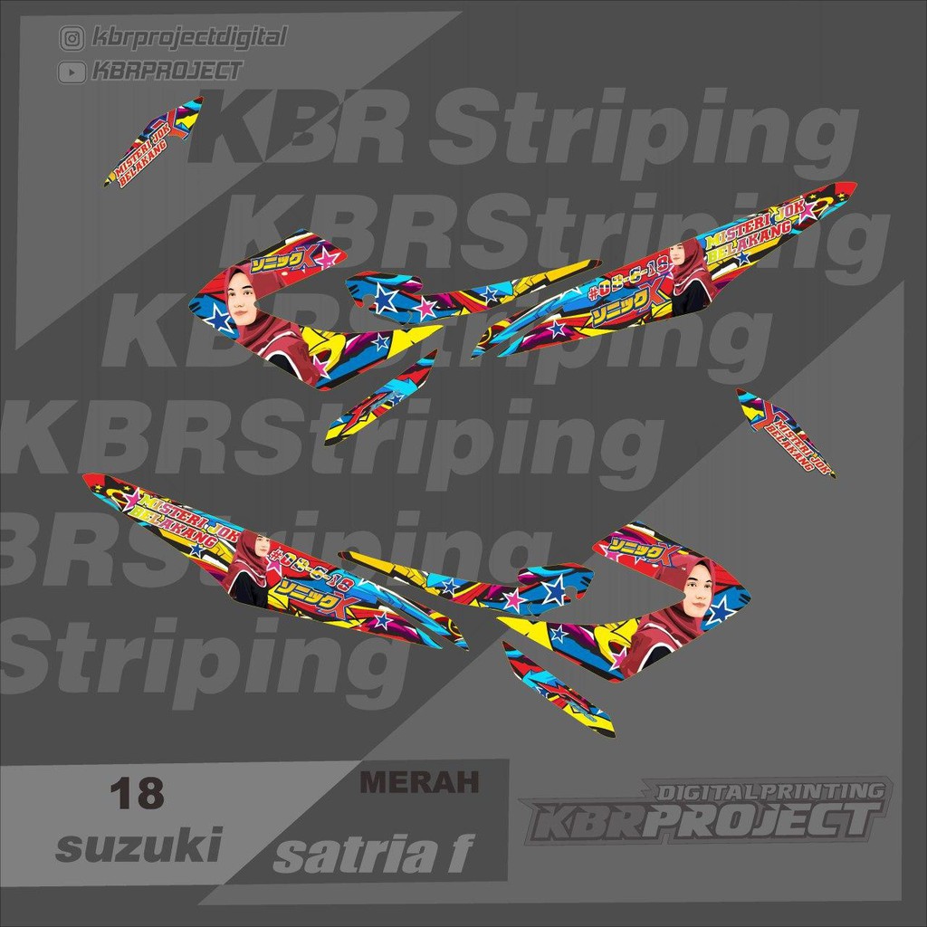 Jual (cod) Stiker Motor SATRIA FU facelift sticker striping list SUZUKI ...