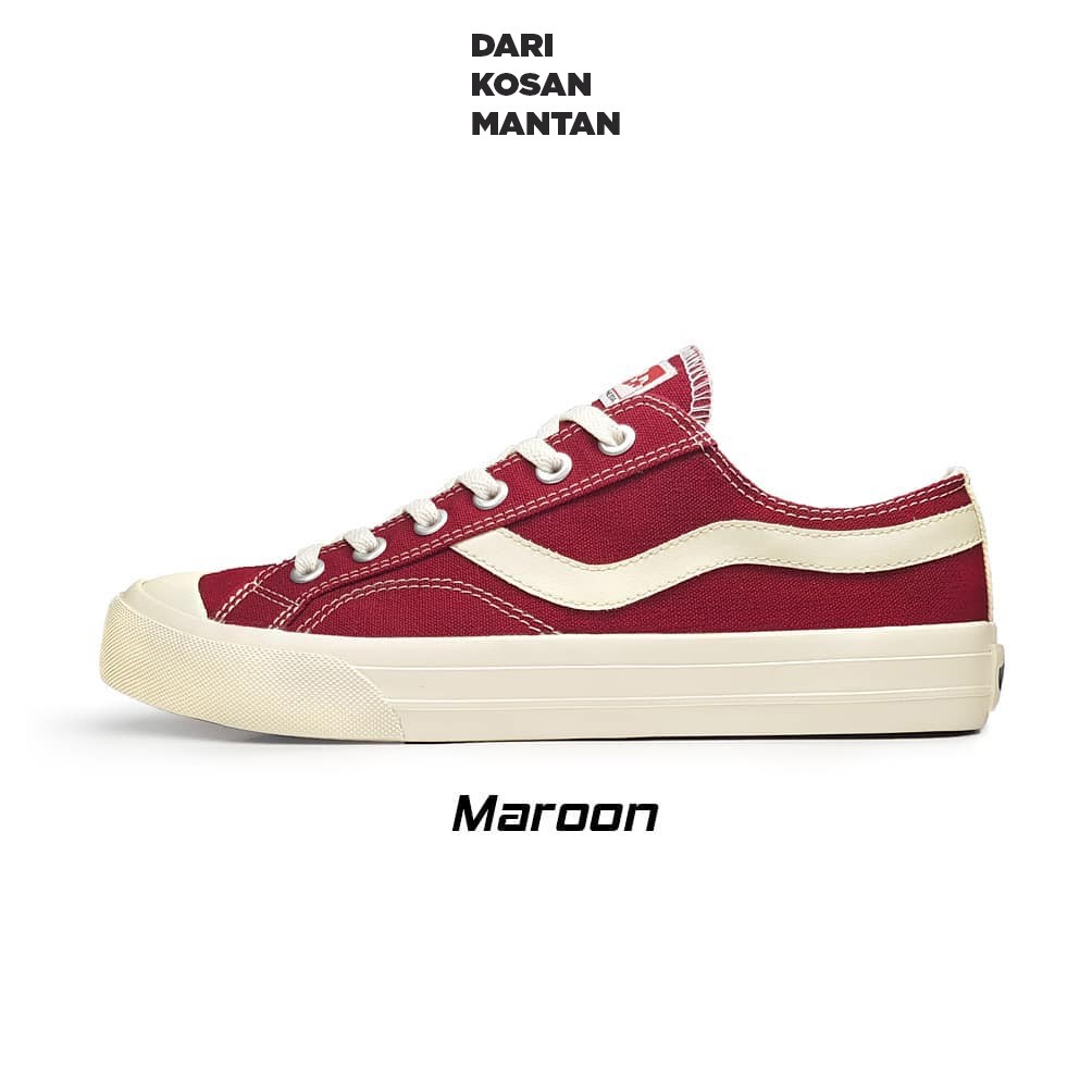 Jual Sepatu Sneakers Ventela Public Series Maroon Low | Shopee Indonesia