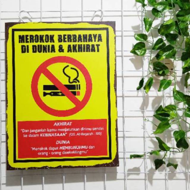Jual Poster Kayu Bahaya Merokok | Shopee Indonesia
