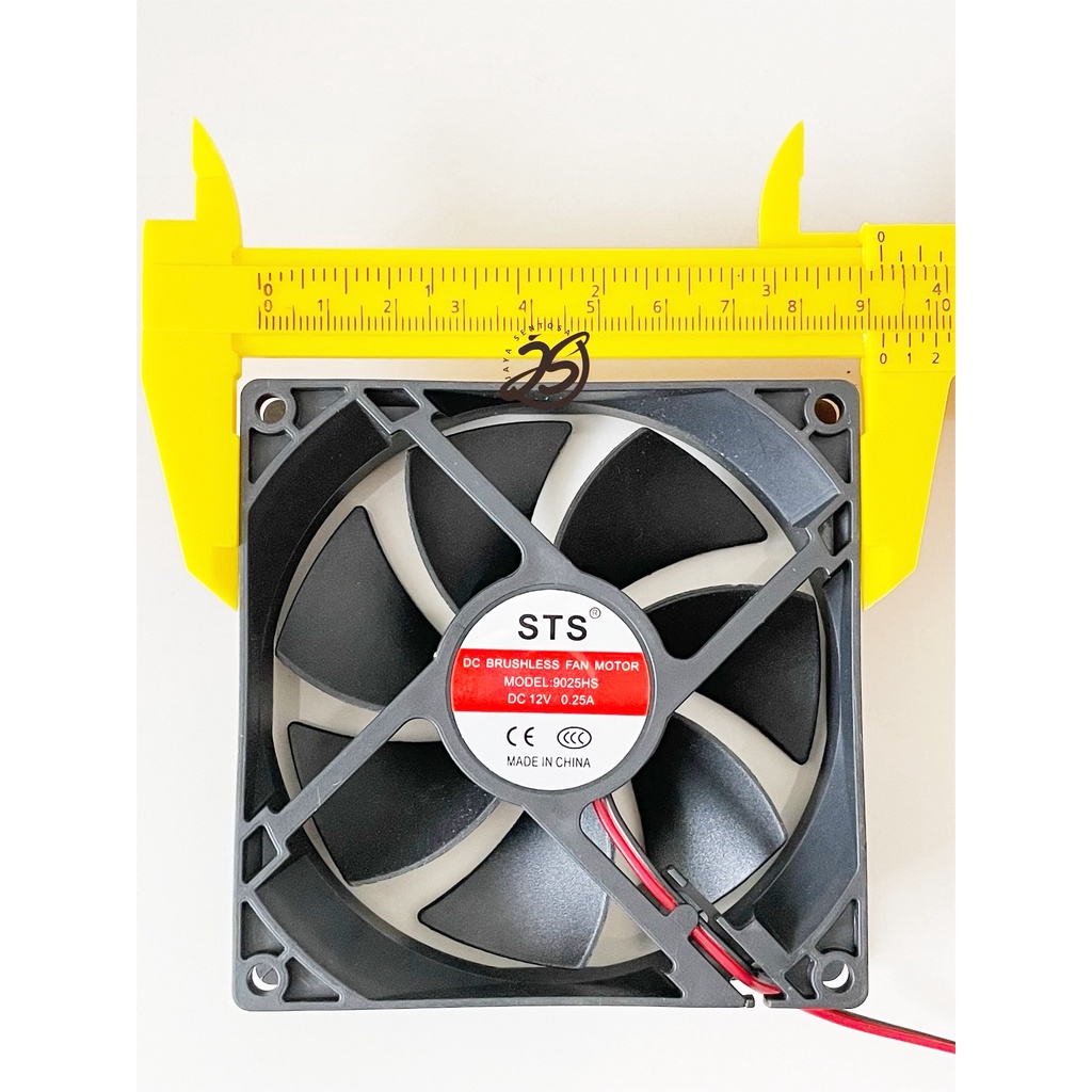 Jual FAN DC 12V 9cm KIPAS DC 9x9cm BRUSHLESS FAN TEBAL COOLING EXHAUST 9cm KIPAS PENDINGIN 90mm ...