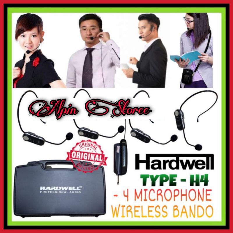 Jual Mic Wireless Bando HARDWELL H4 Buat Zoom Meeting 4 Microphone ...