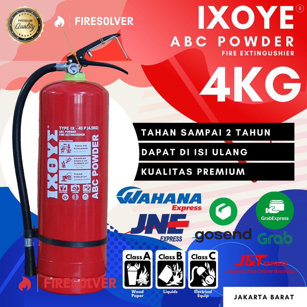 Jual Alat Pemadam Kebakaran 4KG/APAR 4KG/Tabung Pemadam Api/IXOYE | Shopee Indonesia