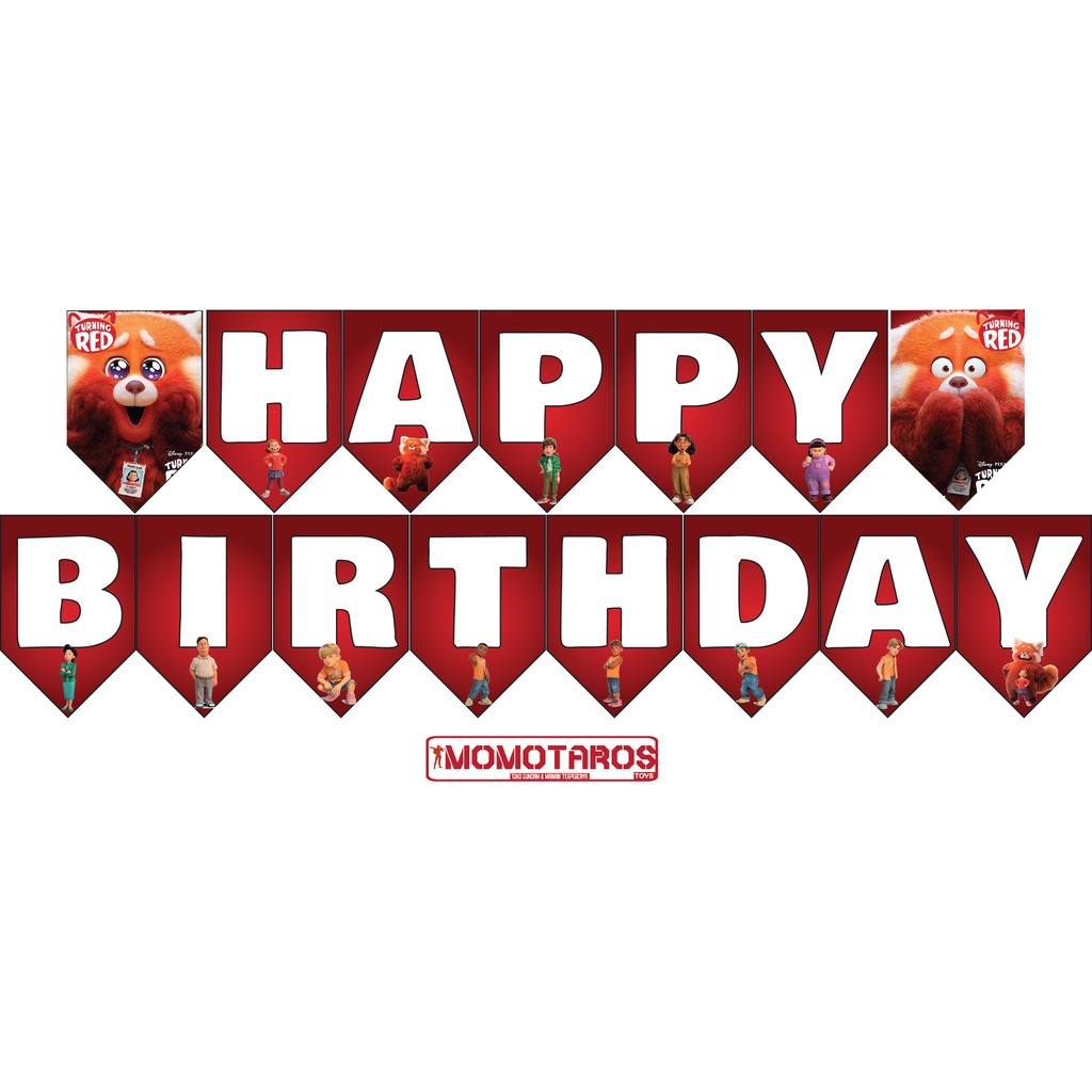 Jual Banner HBD Turning Red set | Shopee Indonesia