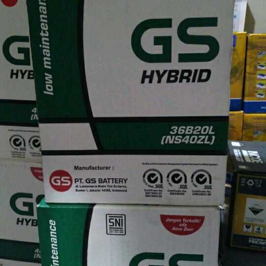 Jual Aki GS ASTRA Hybrid NS40ZL 12v 35amp untuk jazz | Shopee Indonesia