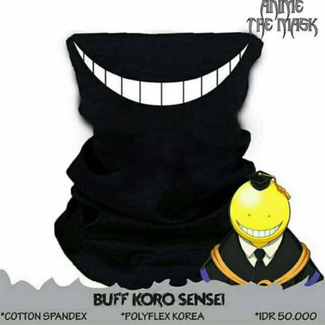 Jual Masker Bandana Slayer Buff Polos Hitam COSPLAY KAKASHI SENSEI ...