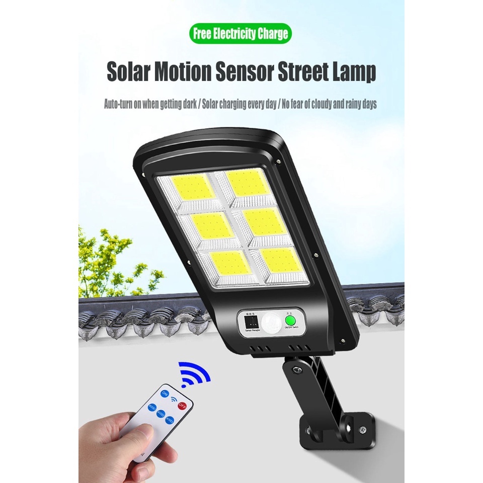Jual Sensor Gerak Lampu Surya Tahan Air Lampu Jalan Remote Control COB ...