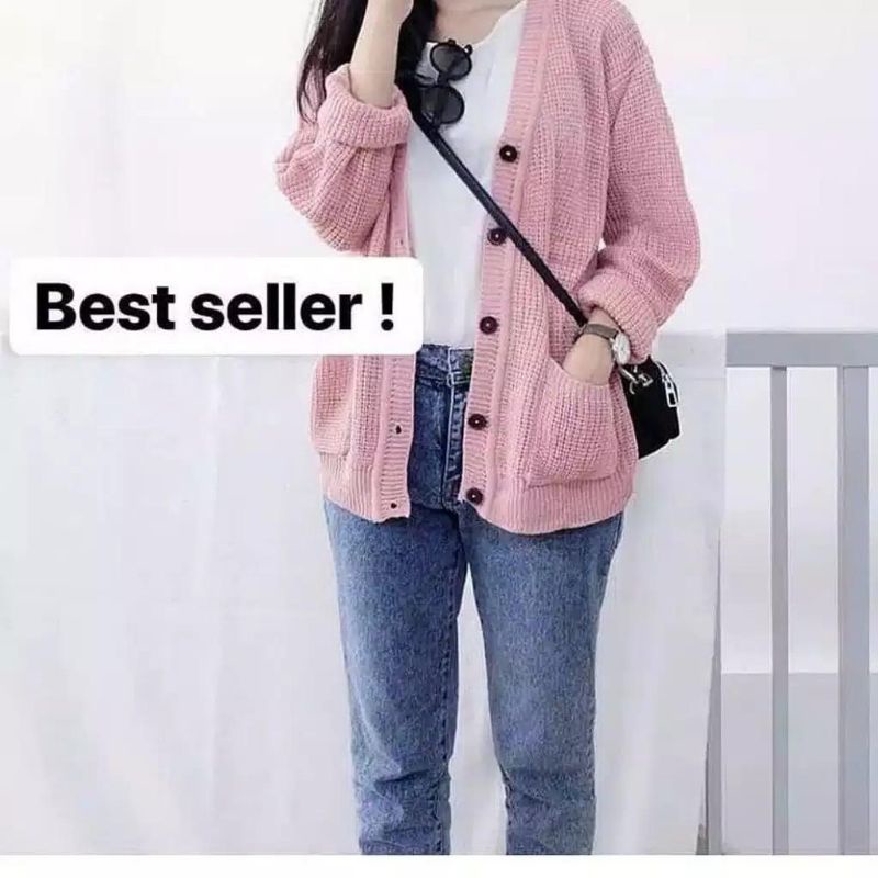 Jual Cardigan rajut Marissa bahan rajut knit premium super tebal ...