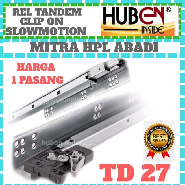 Jual Rel laci TANDEM HUBEN TD(27-50cm)slowmotion/klip-on/hidrolik ...
