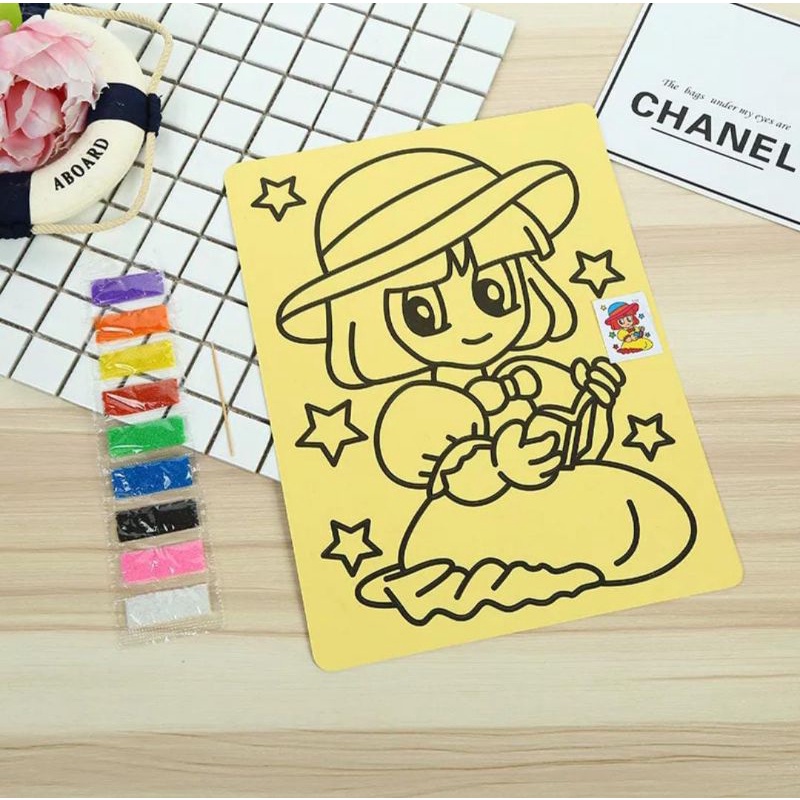 Jual Media belajar mewarnai Gambar Lukis Pasir Warna Jumbo | Shopee ...