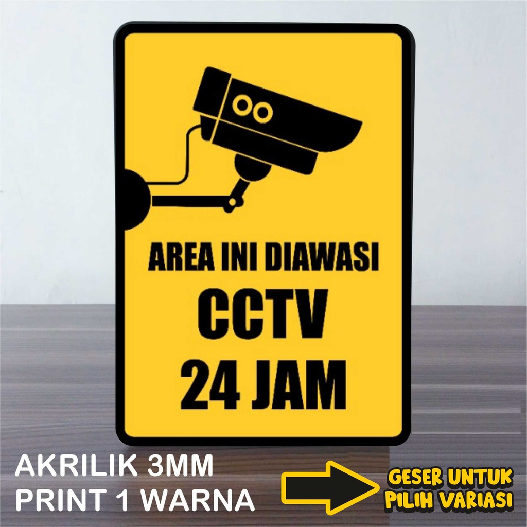 Jual SIGN RAMBU CCTV TOILET PERINGATAN HIMBAUAN AKRILIK 3MM UK. 20X15CM ...