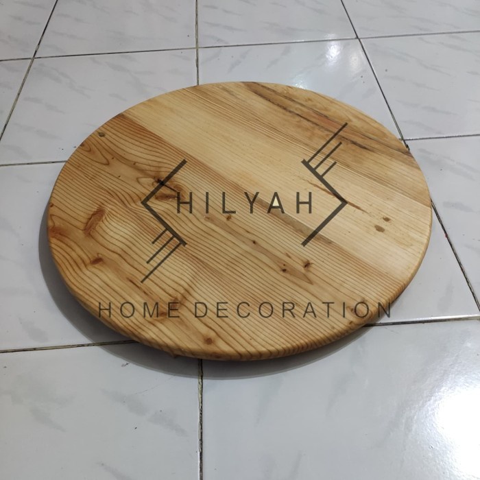 Jual pesanan papan kayu jati belanda bulat / round table / top table ...