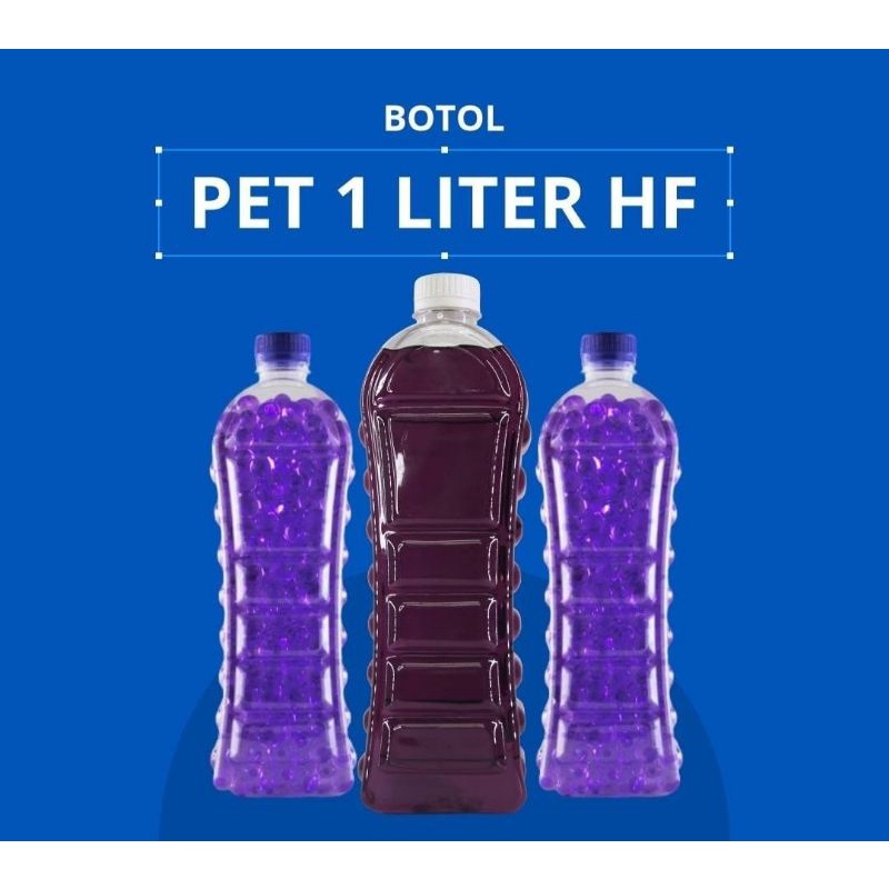 Jual Botol 1 Liter Botol Plastik Kosong 1L HF Botol PET 1000ML Botol 1L ...