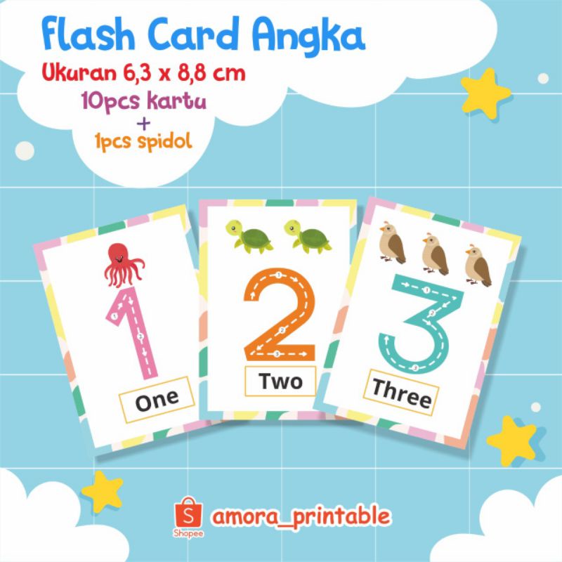 Jual FLASH CARD ANGKA _ KARTU PINTAR ANAK | Shopee Indonesia
