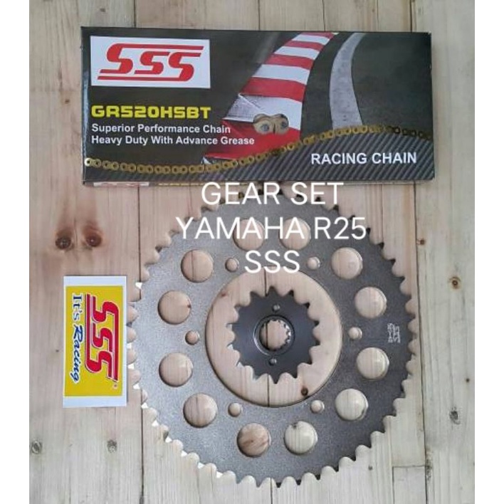 Jual GEAR SET SSS YAMAHA R25/MT 25 DEPAN BELAKANG/GEAR SET NINJA 250 SSS ORIGINAL | Shopee Indonesia