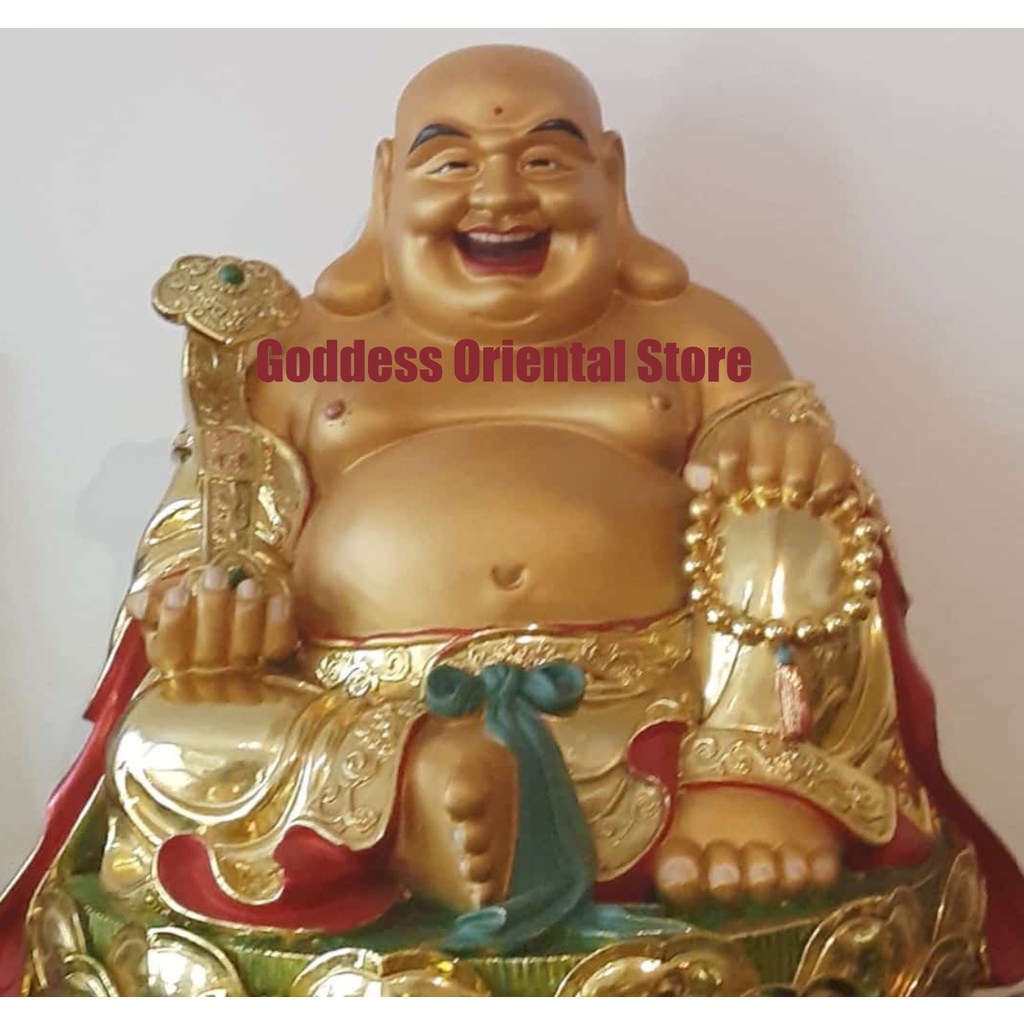Jual Patung Emas MI LE FO BUDDHA MAITREYA MILEK JUMBO SIZE membawa RUYI ...