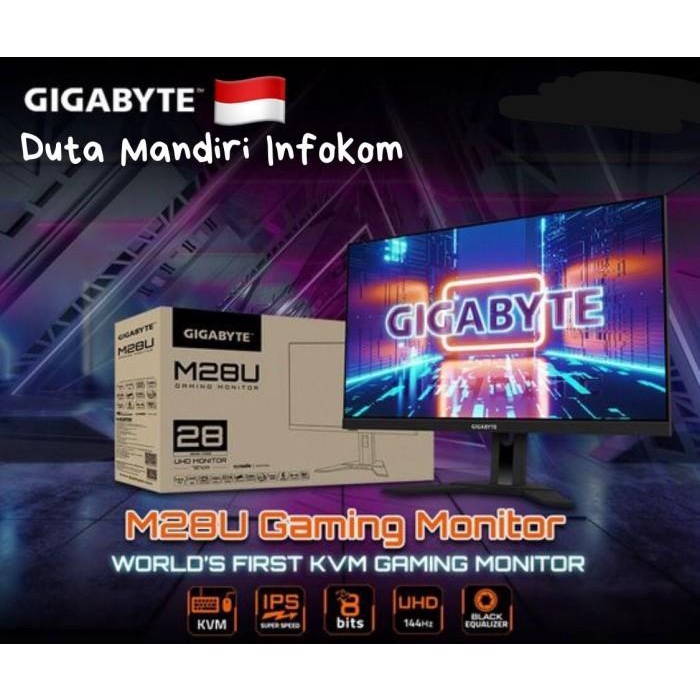 Jual Gigabyte M28U EK 28 Inch UHD 4K IPS 2160P 144Hz 1ms KVM Gaming ...