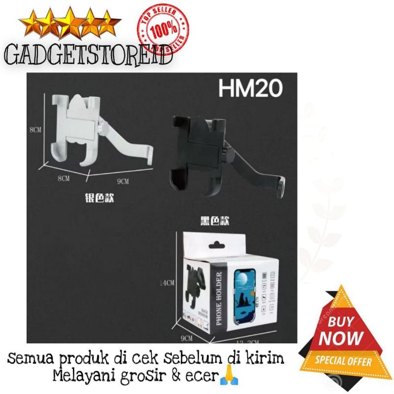 Jual GG - Holder hp motor handphone dudukan spion besi besi metal alumunium sepeda HM-20 ...