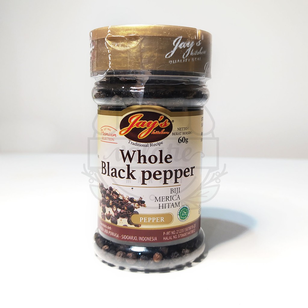 Jual Jay's Black Pepper Whole / Biji Merica Hitam 60 gr | Shopee Indonesia