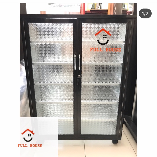 Jual Rak sepatu Lemari Sepatu Kaca Aluminum 5 sap murah bagus | Shopee ...