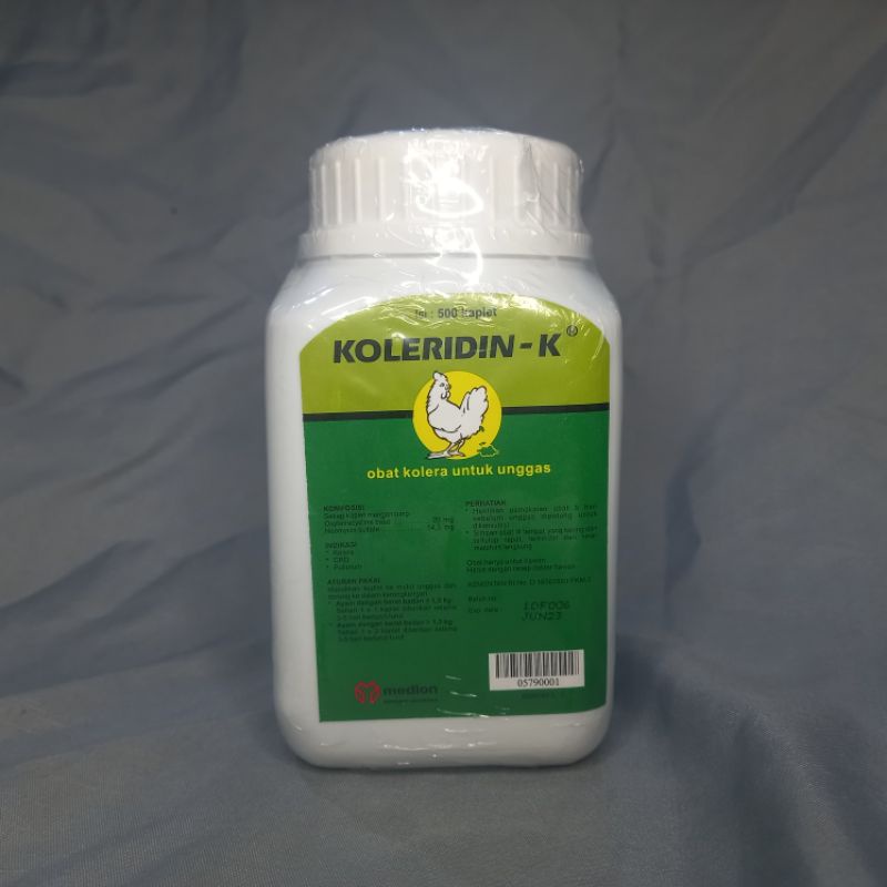 Jual Koleridin K isi 500 Kaplet Tablet Kapsul Obat Ayam Burung CRD Snot ...