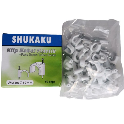 Jual Clem Klem kabel listrik klip plastik cable shukaku 10 10mm paku ...
