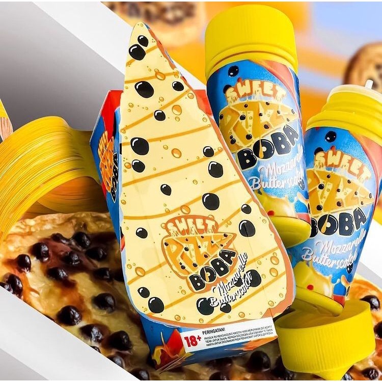 Jual LIQUID Sweet Pizza Boba Mozzarella Butterscotch 100ML 3mg 6mg PIZA ...